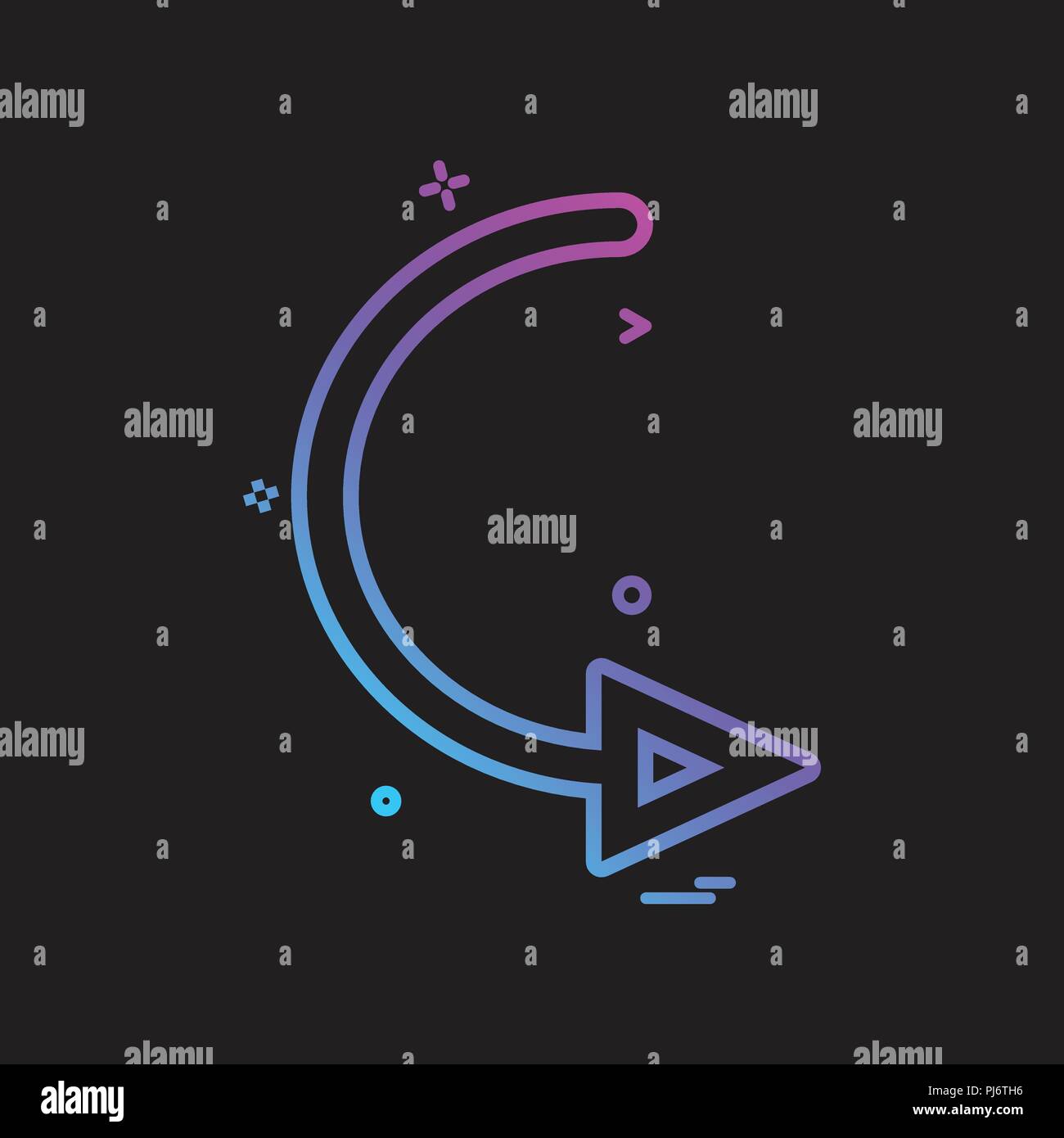 arrow circle right turn icon vector design Stock Vector Image & Art - Alamy