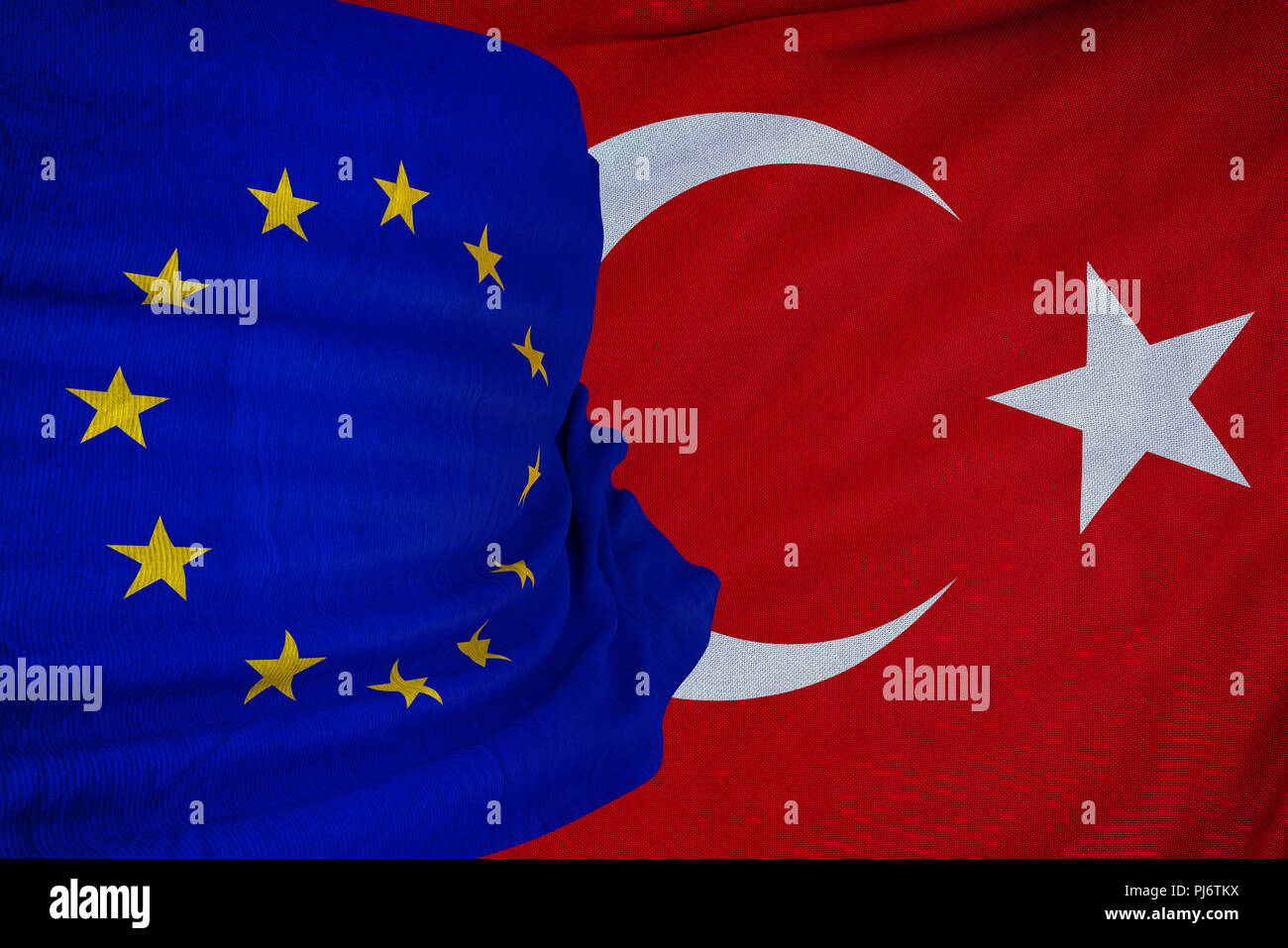 Turkey, European Union Flag Stock Photo - Alamy