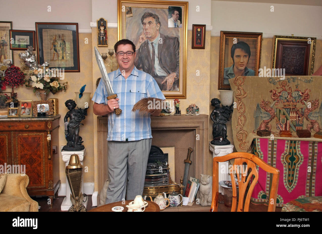 Chris Byrne in Frankie Howerd's house, Wavering Down at Cross Somerset ...