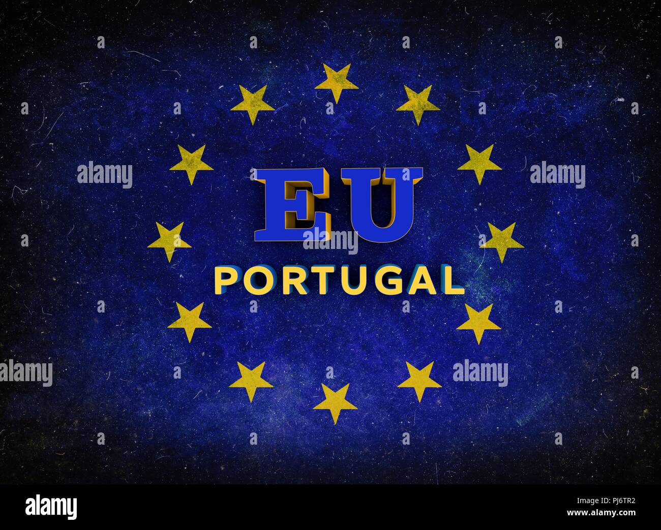 Portugal, European Union Flag Stock Photo - Alamy