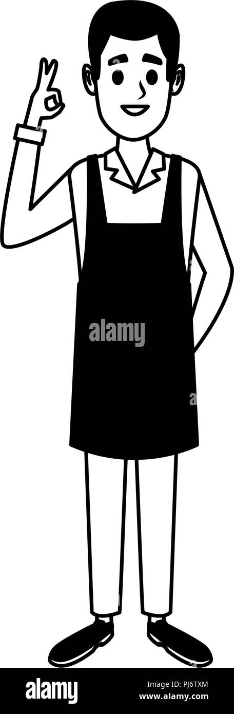 Business barista man in Stock Vector Images - Alamy