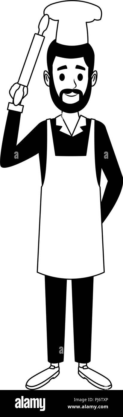 Black man in kitchen cooking Stock Vector Images - Alamy