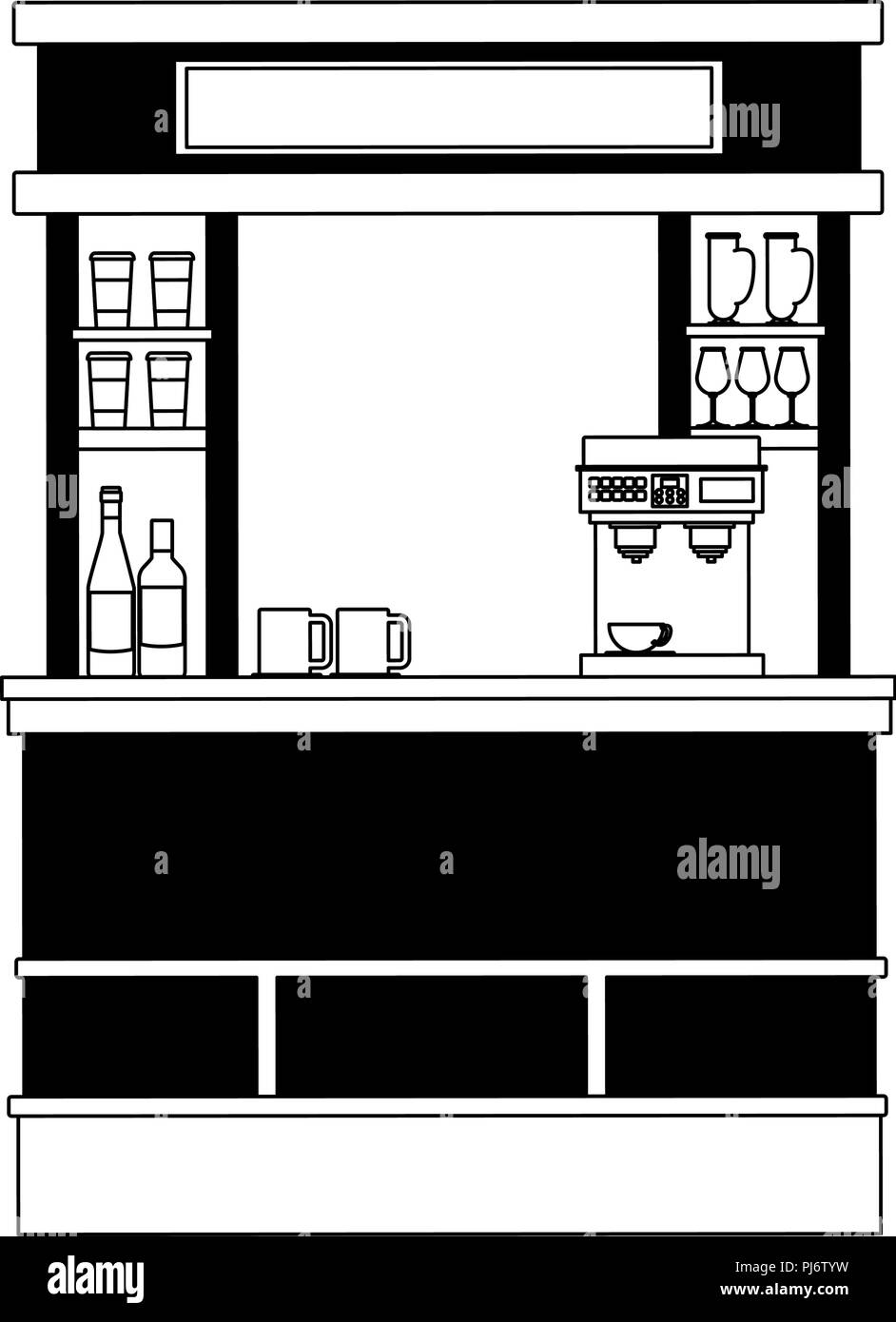 Coffee in coffee kiosk in Stock Vector Images - Alamy