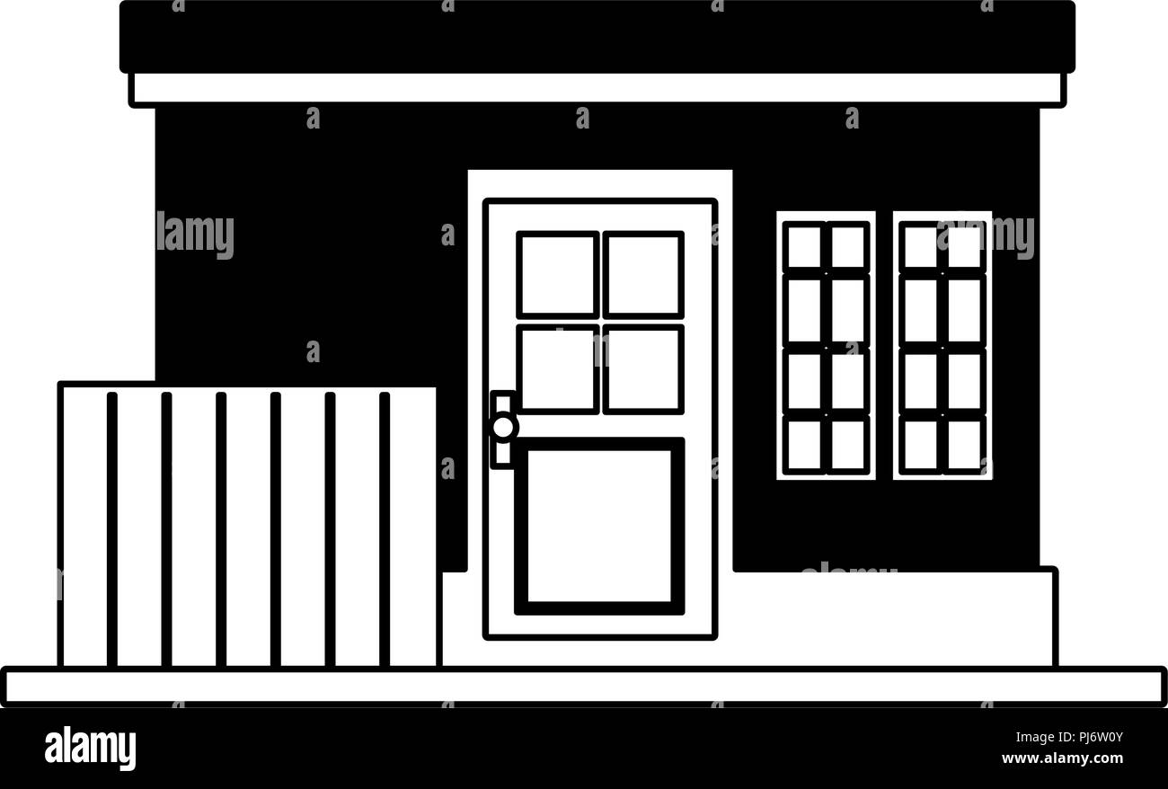Little house building in black and white Stock Vector Image & Art - Alamy