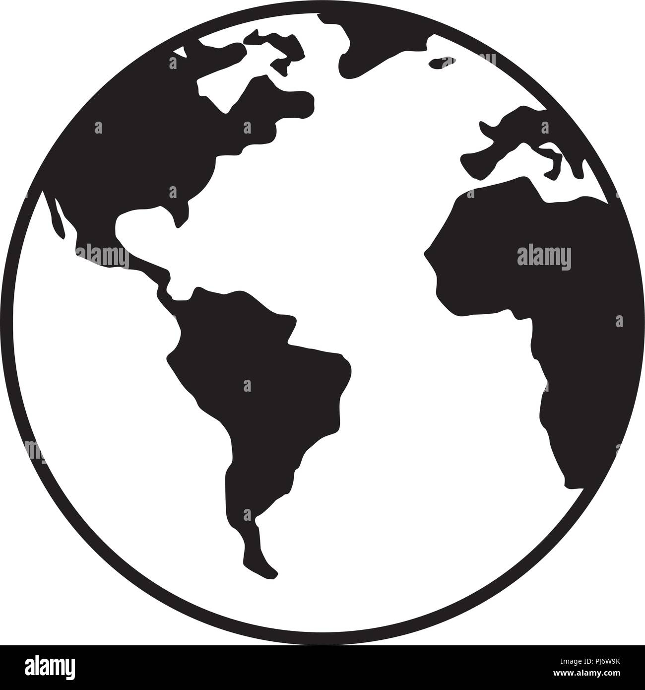 world globe planet map geography design vector illustration Stock ...