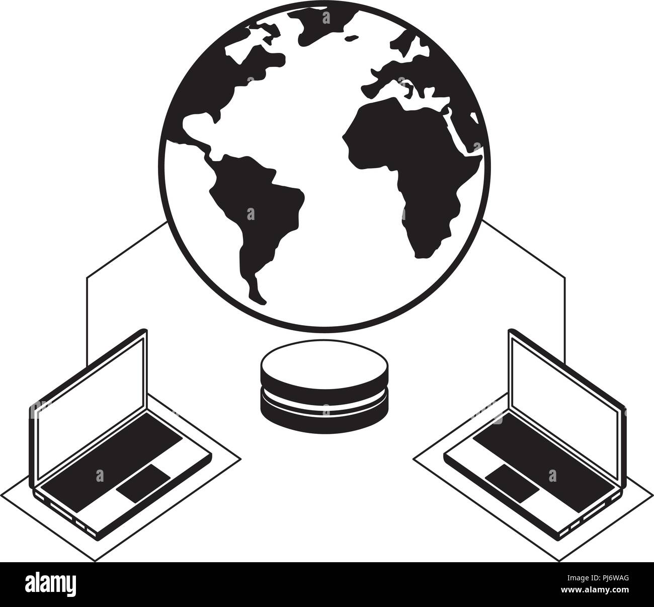 Network Server Room Routers Stock Vector Images Alamy