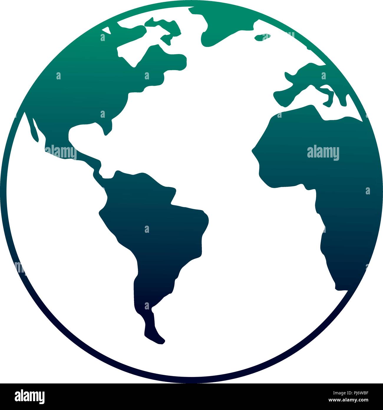 world globe planet map geography design vector illustration neon Stock ...