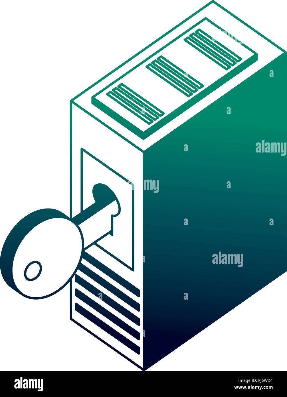 Database Server Center Security Protection Networking Vector
