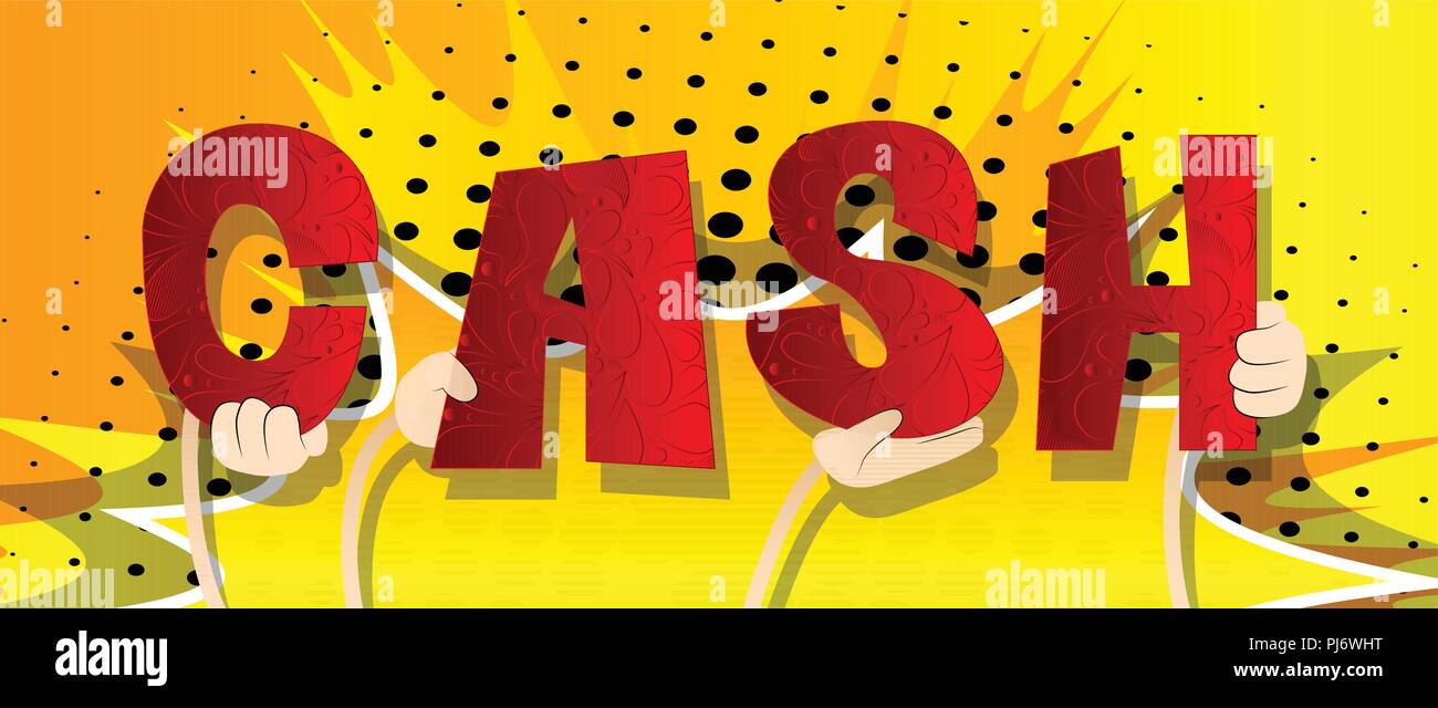 Diverse hands holding letters of the alphabet created the word Cash ...