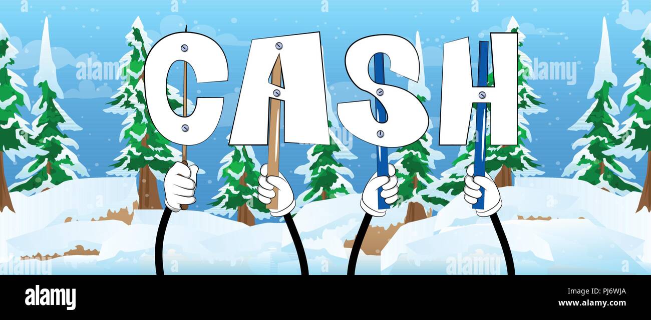 Diverse hands holding letters of the alphabet created the word Cash ...