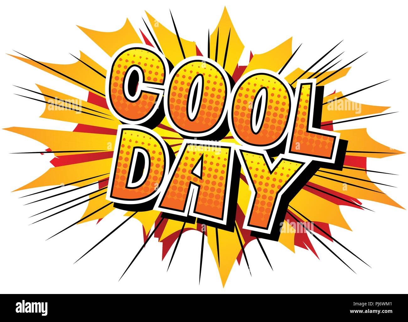 Cool Day - Comic book style word on abstract background Stock Vector ...