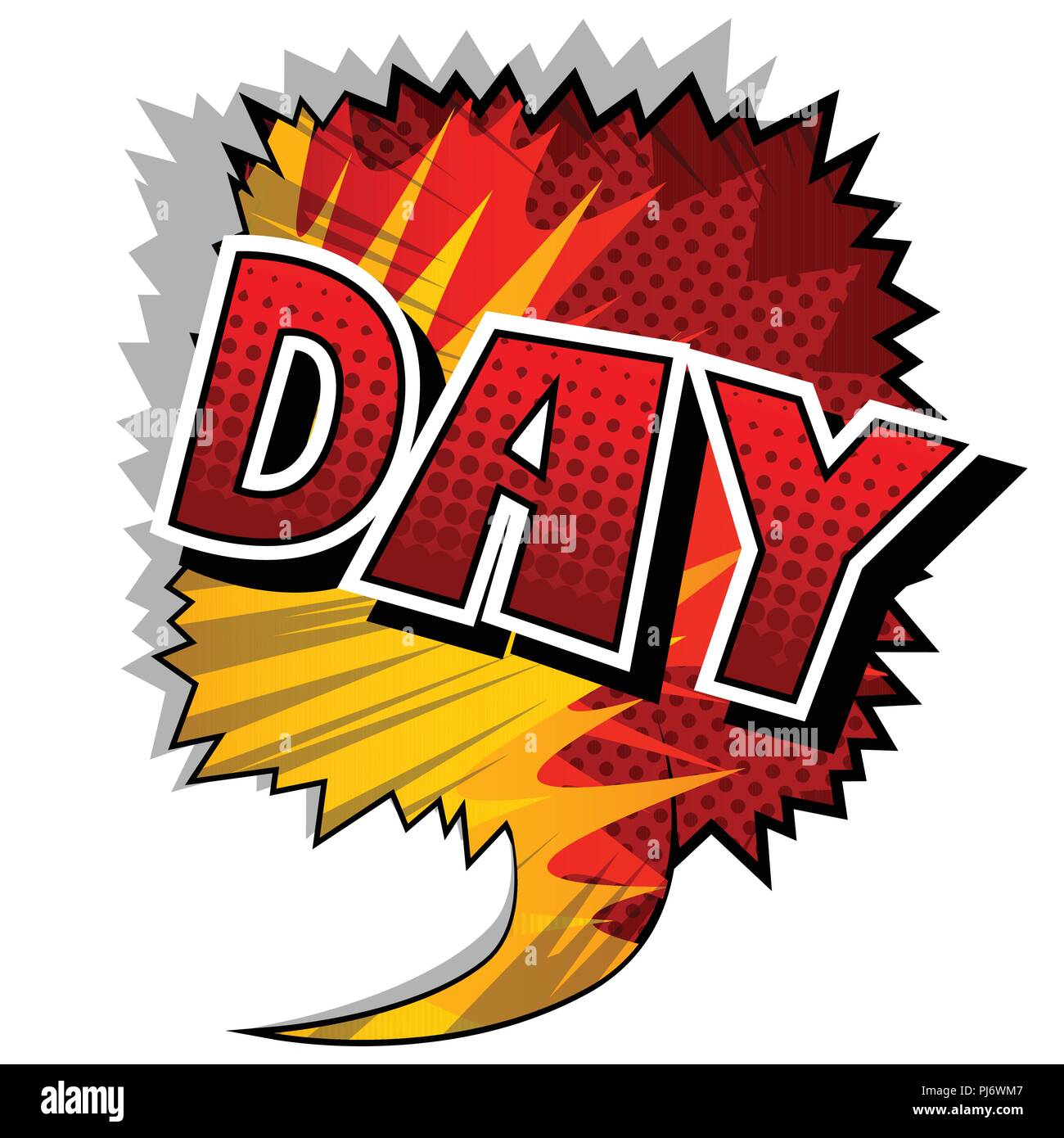Day - Comic book style word on abstract background Stock Vector Image ...