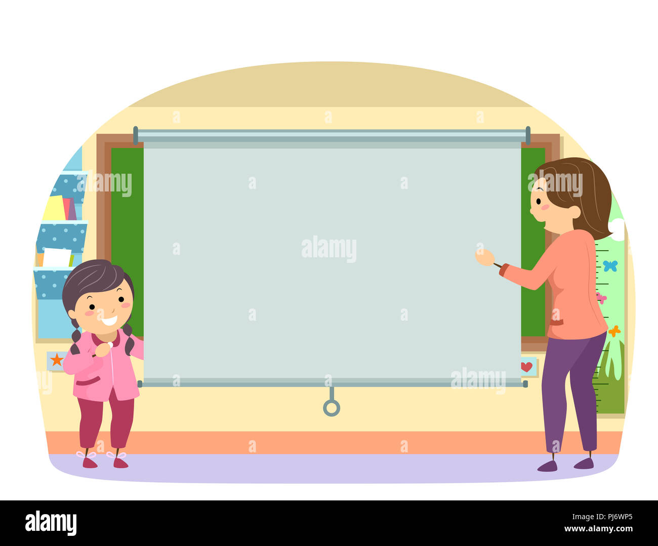 Clipart illustration preschool classroom hi-res stock photography and ...