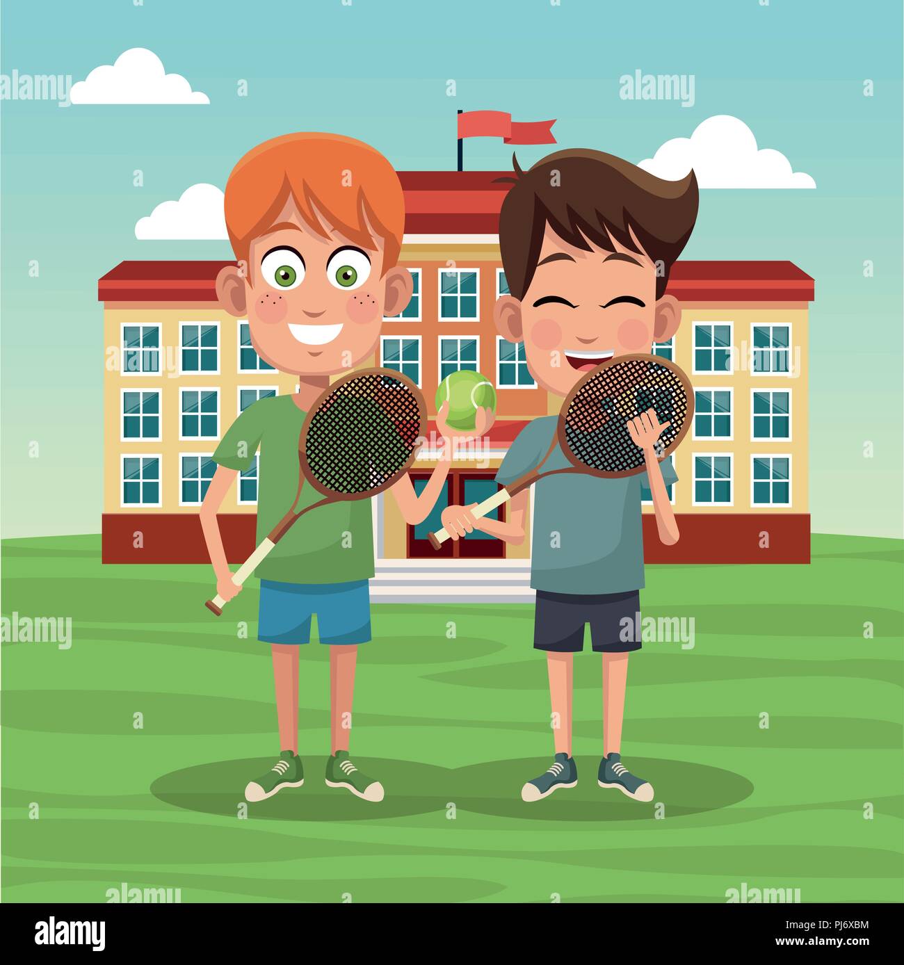 Junior tennis Stock Vector Images - Alamy