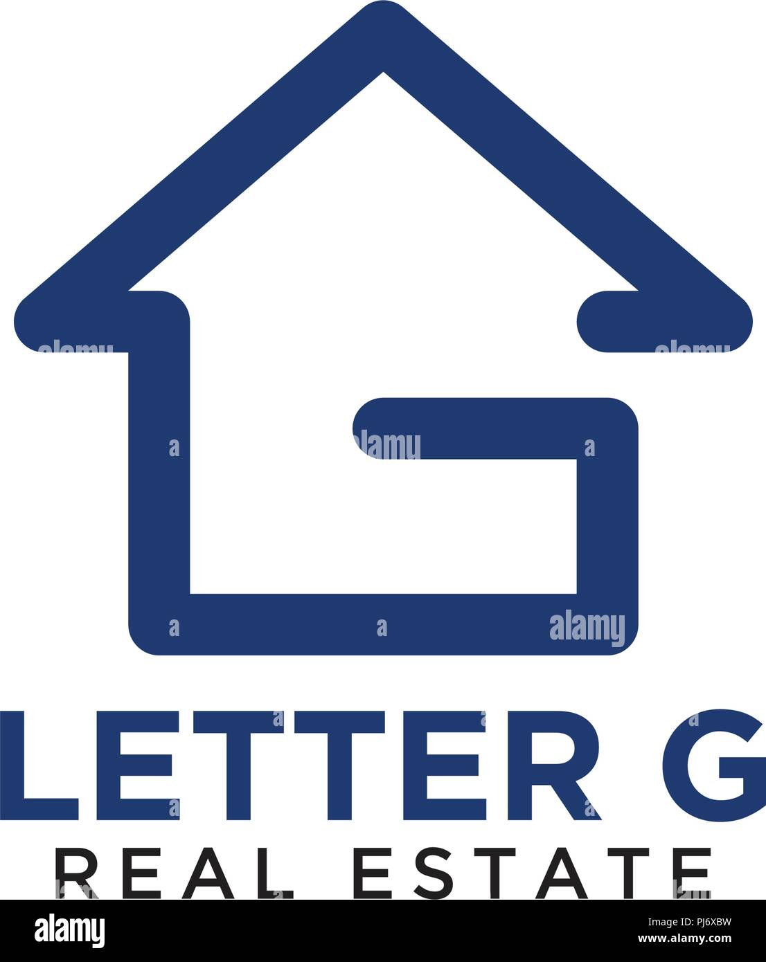 Initial letter g home real estate logo design template Stock Vector ...