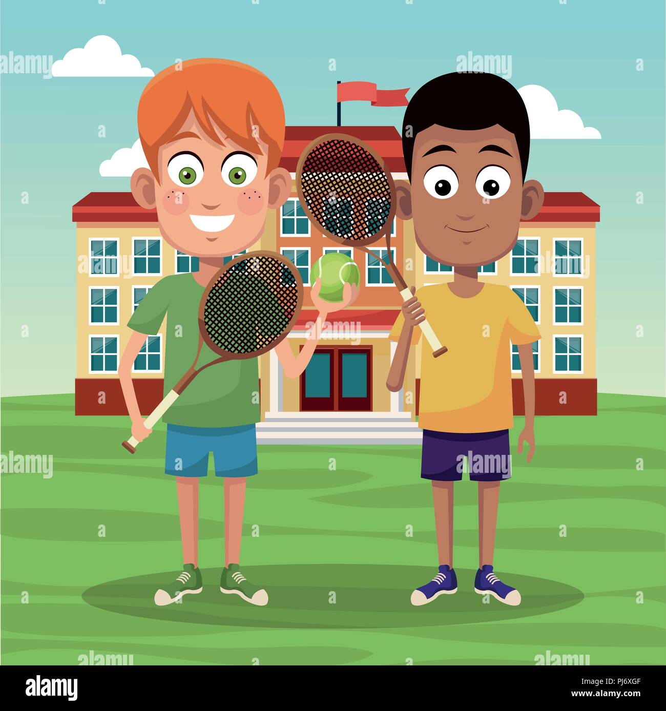 Junior tennis Stock Vector Images - Alamy