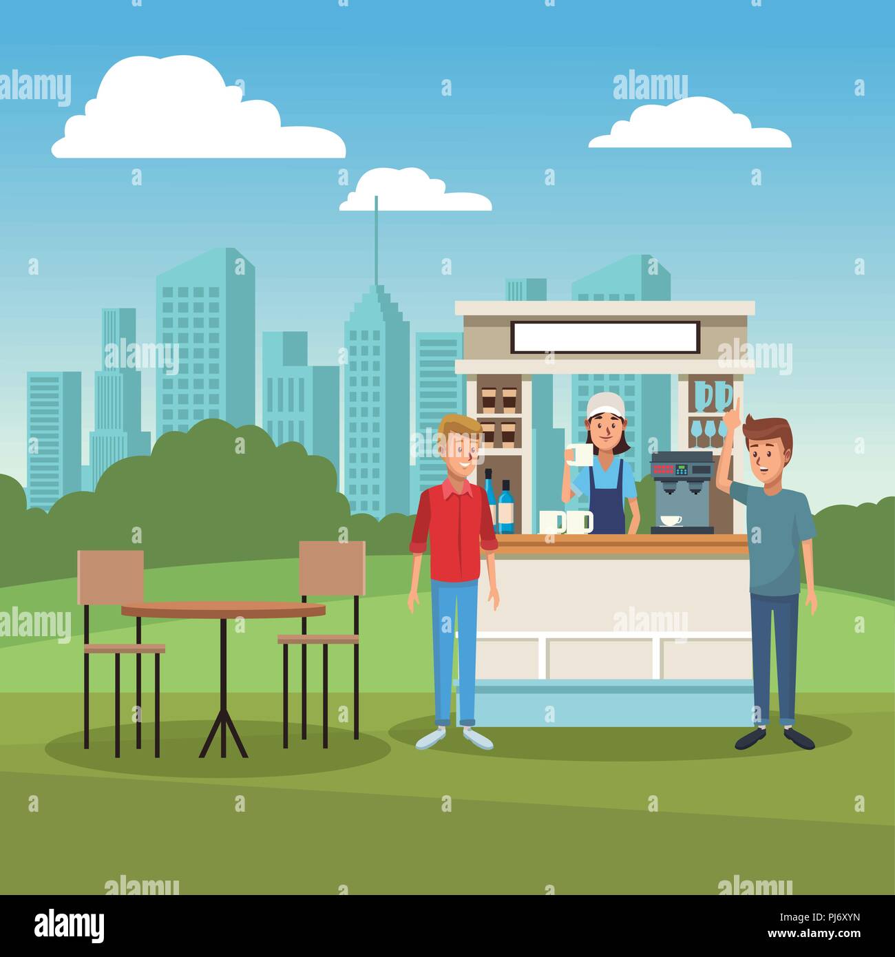 Park food machine Stock Vector Images - Alamy