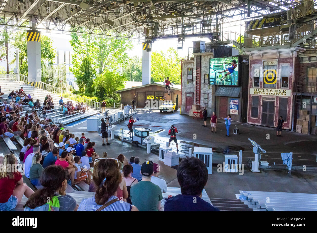 Orlando, Florida, USA - May 10, 2018: The people at park Universal ...