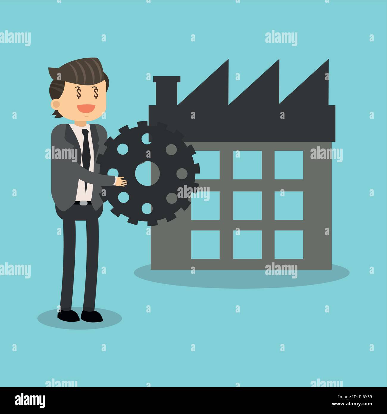 Successful sales person cartoon Stock Vector Images - Alamy
