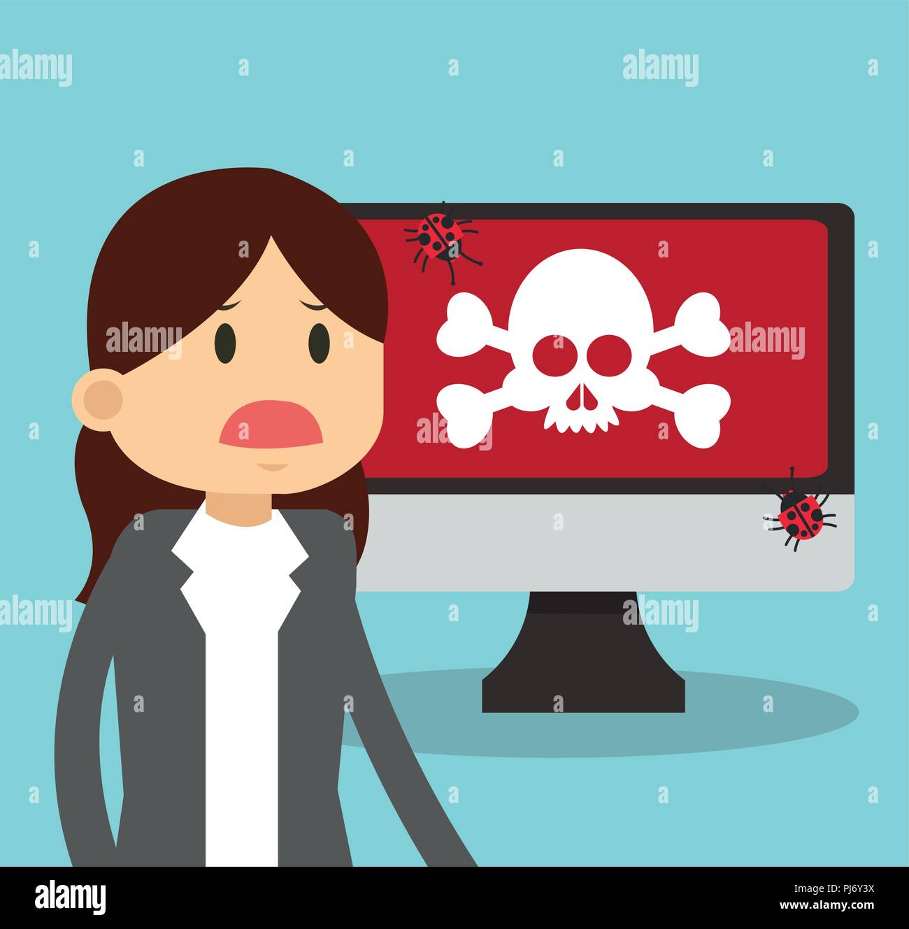 Malware code infected information virus Stock Vector Images - Alamy