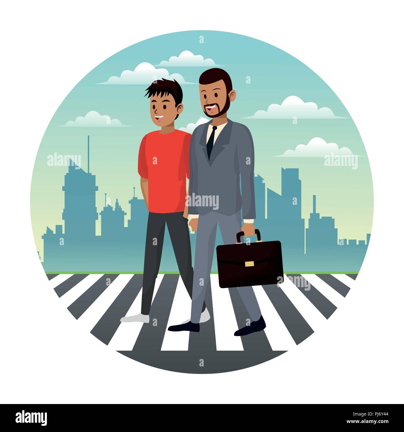 Man crossing zebra on Cut Out Stock Images & Pictures - Alamy