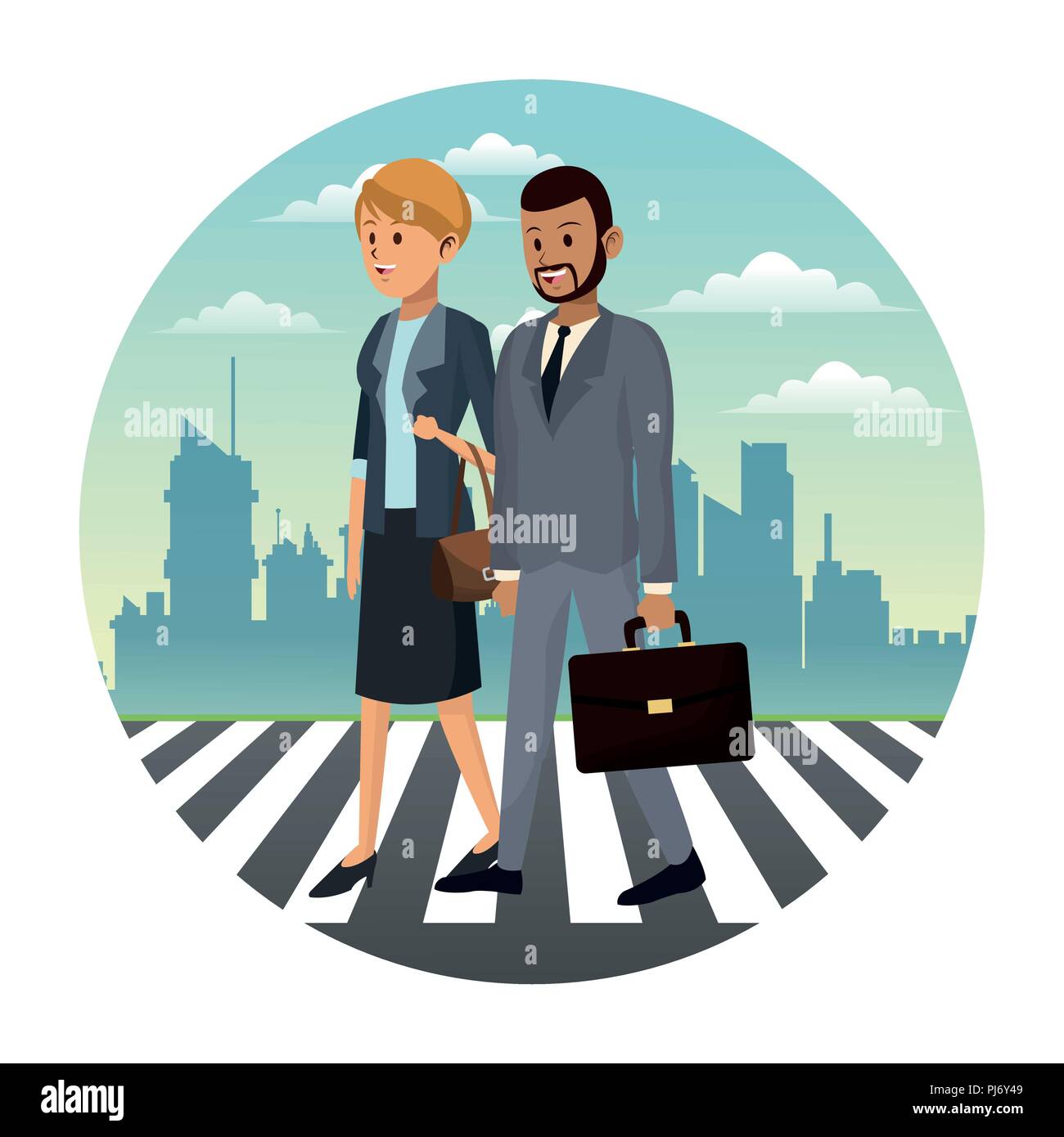 Man walking on zebra crossing Cut Out Stock Images & Pictures - Alamy