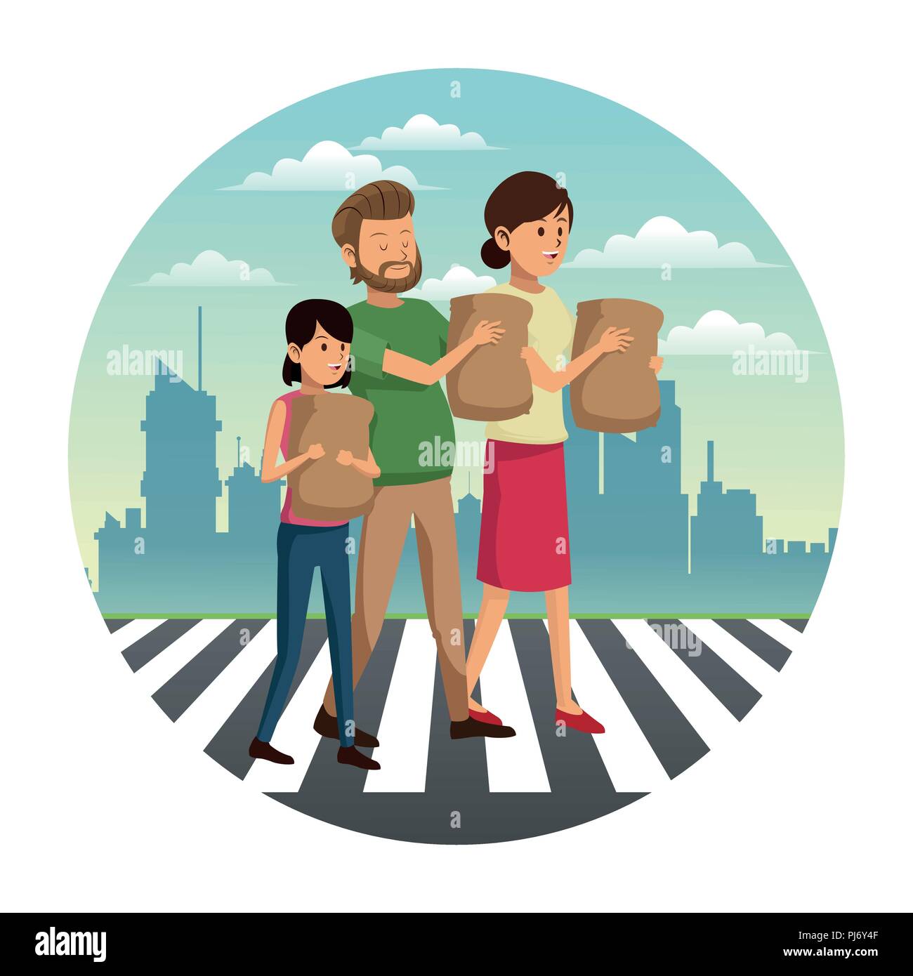 Woman on zebra crossing Cut Out Stock Images & Pictures - Alamy