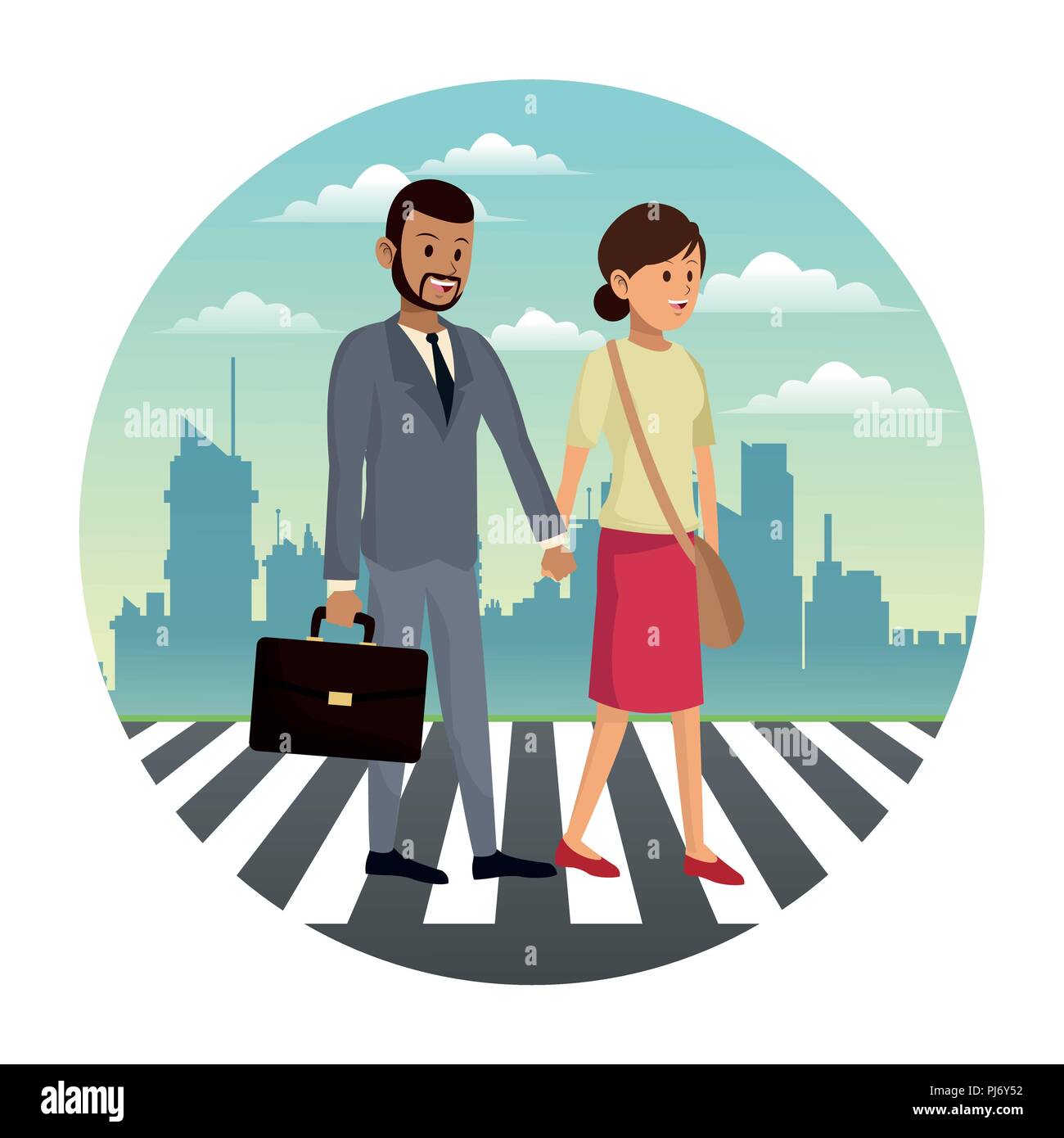 People walking on zebra Stock Vector Image & Art - Alamy