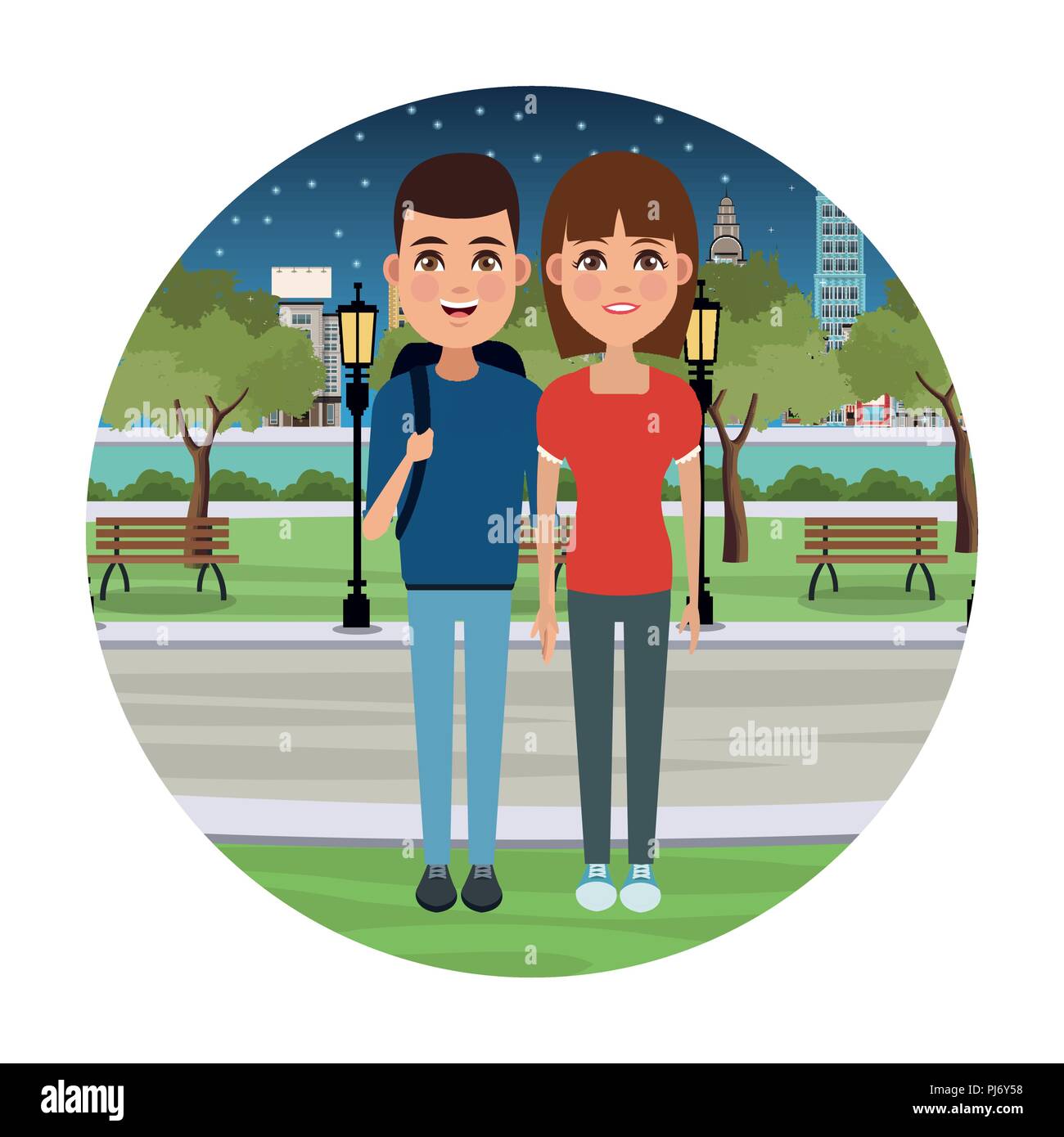 Young couple cartoons Stock Vector Image & Art - Alamy
