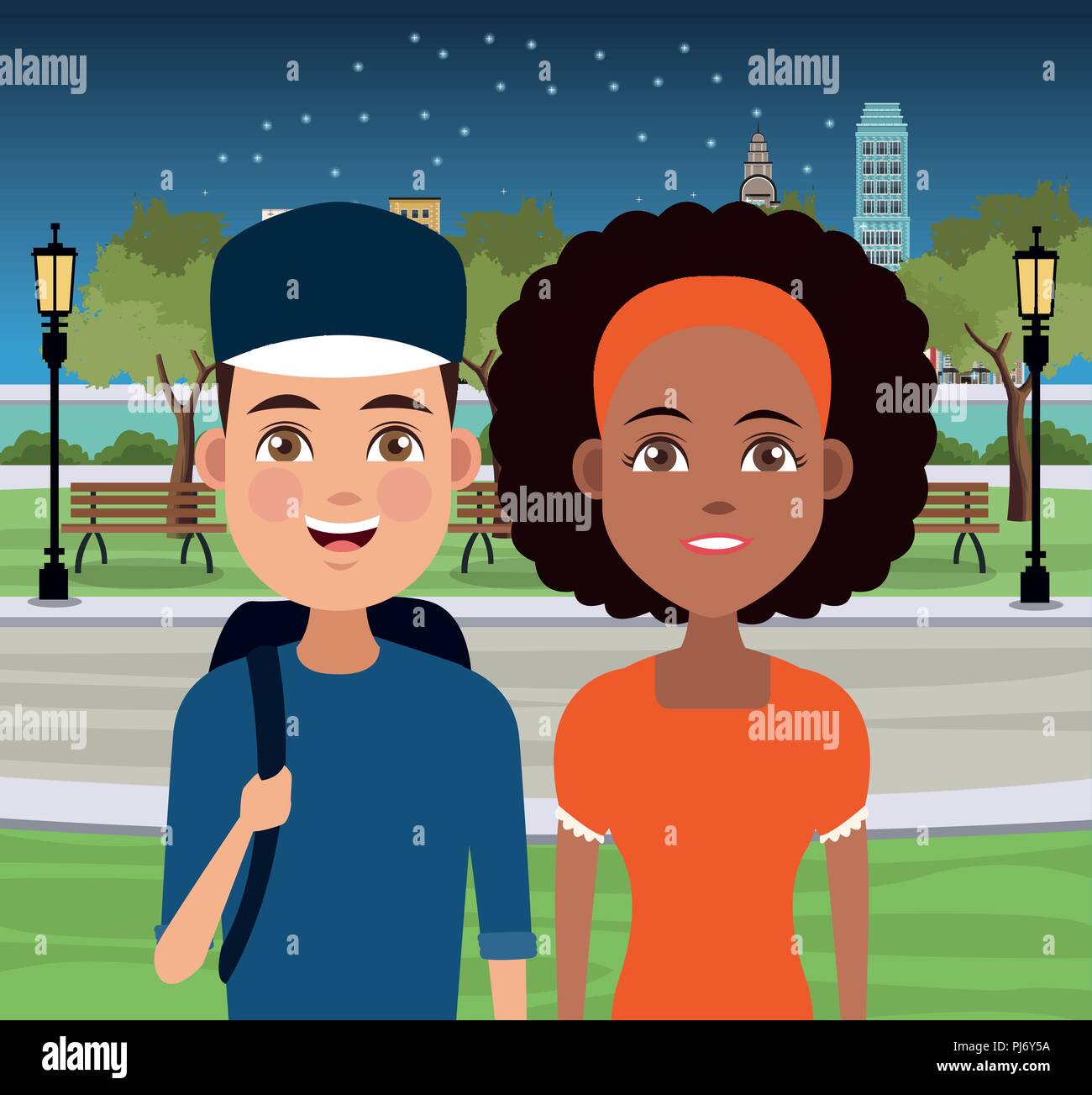 Young woman river in Stock Vector Images - Alamy