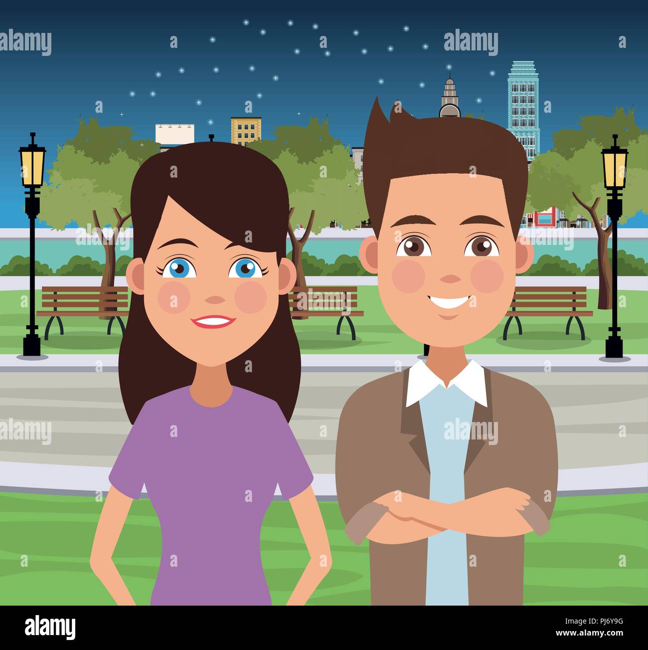 Young couple cartoons Stock Vector Image & Art - Alamy