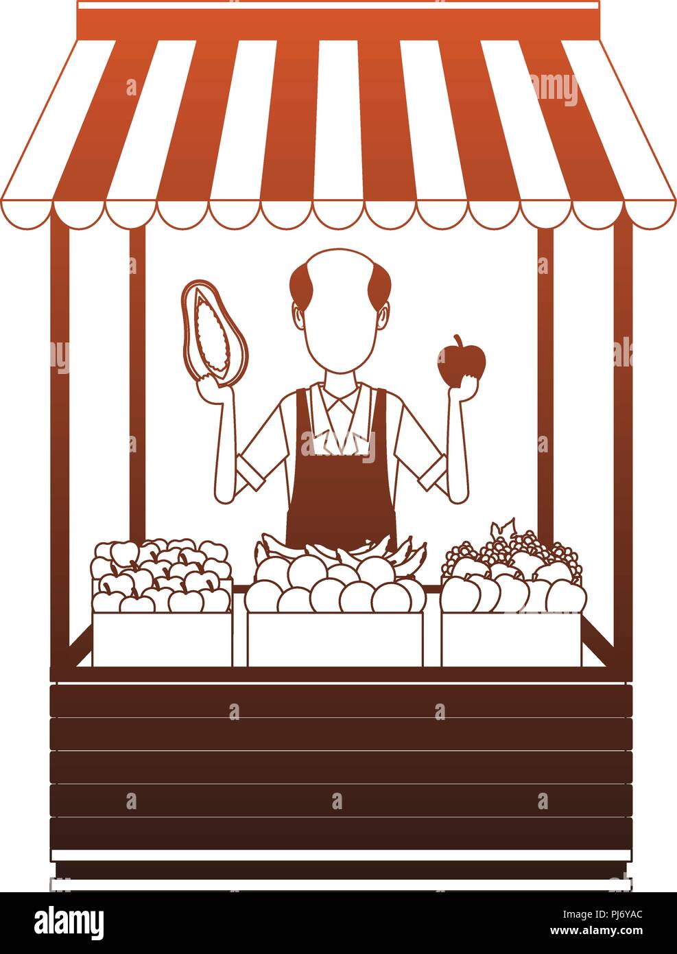 Shopkeeper store Stock Vector Images - Alamy