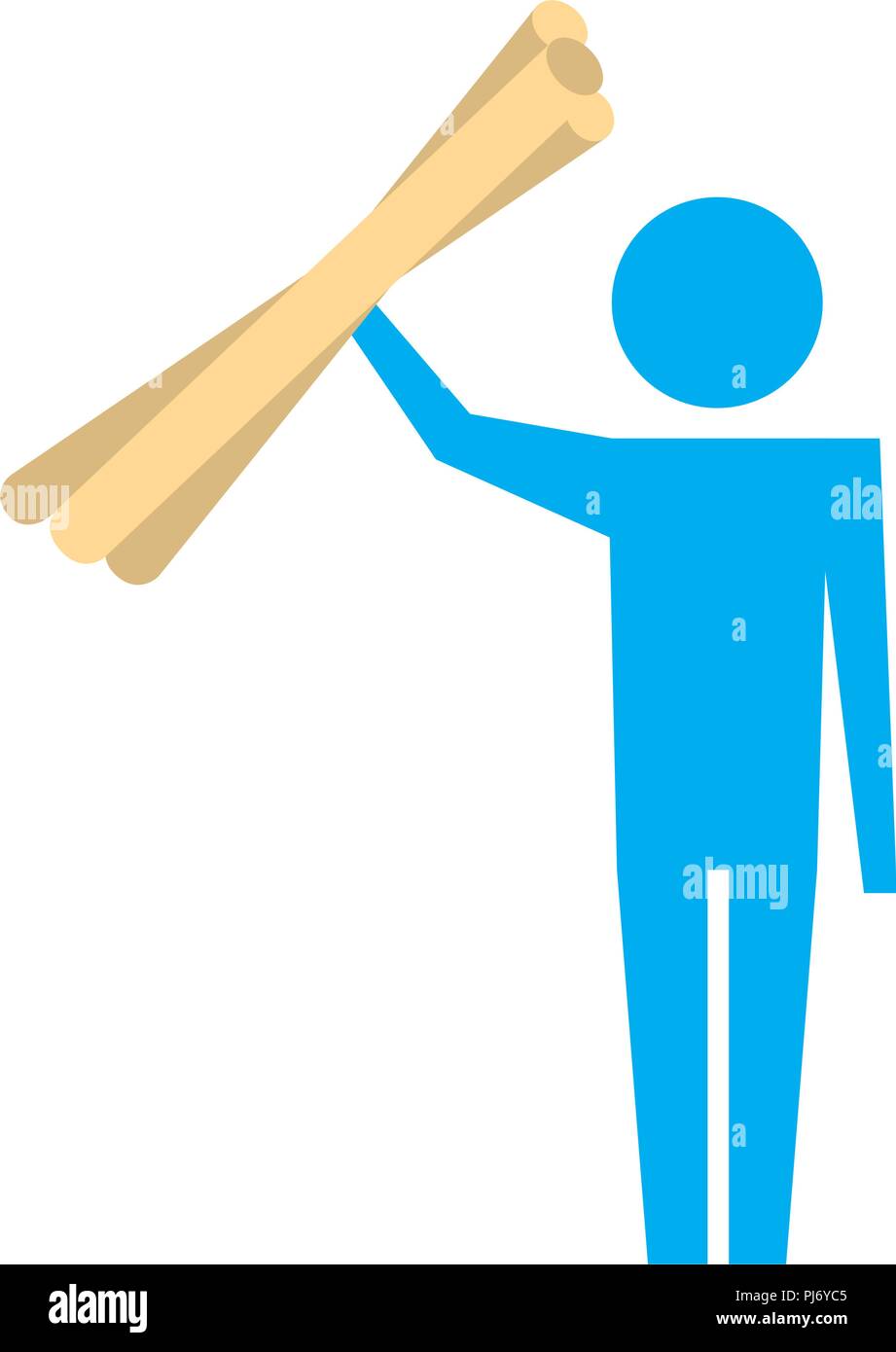 man pictogram worker with blueprints work Stock Vector Image & Art - Alamy