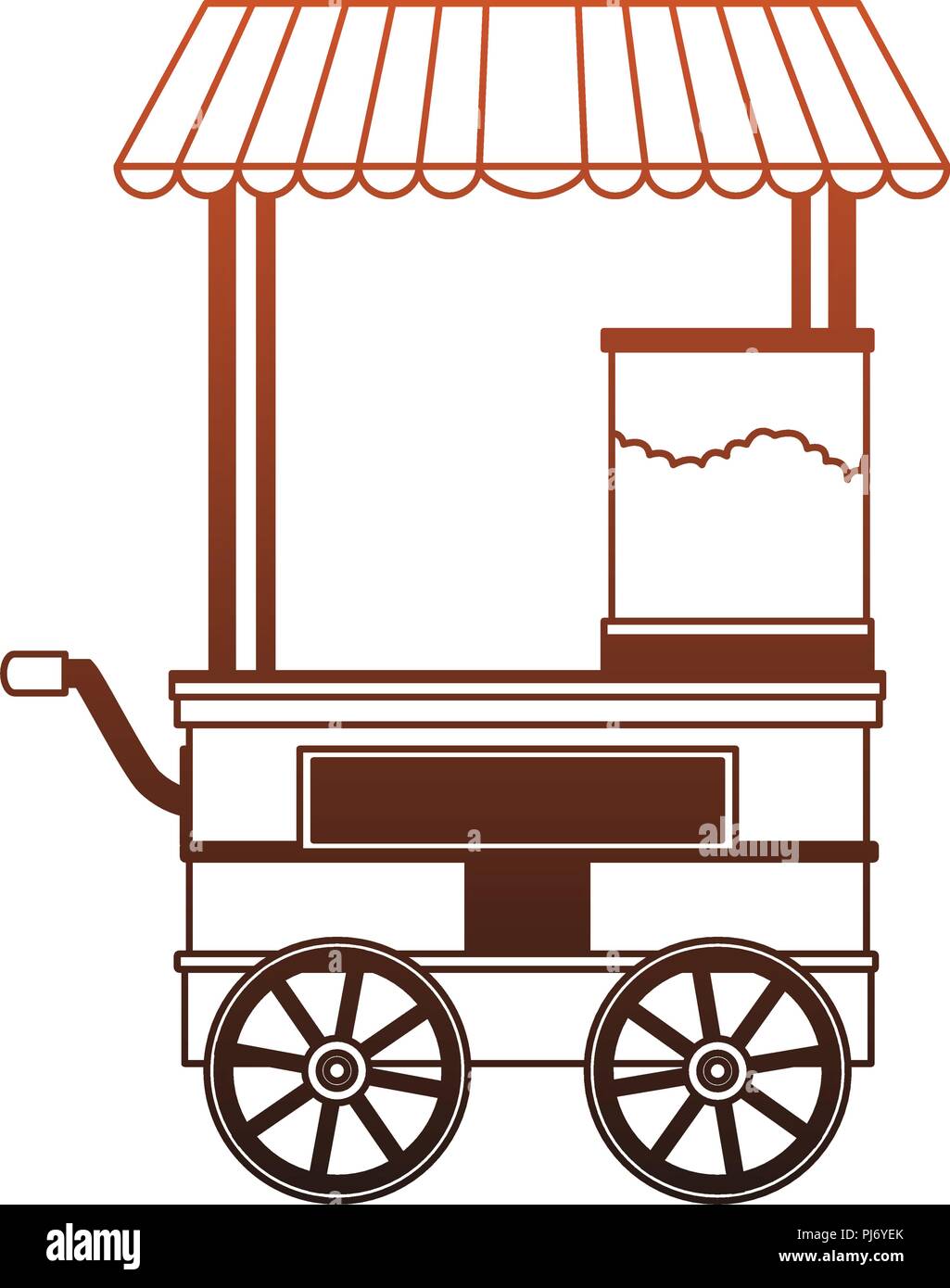 Food booth cart orange lines Stock Vector Image & Art - Alamy