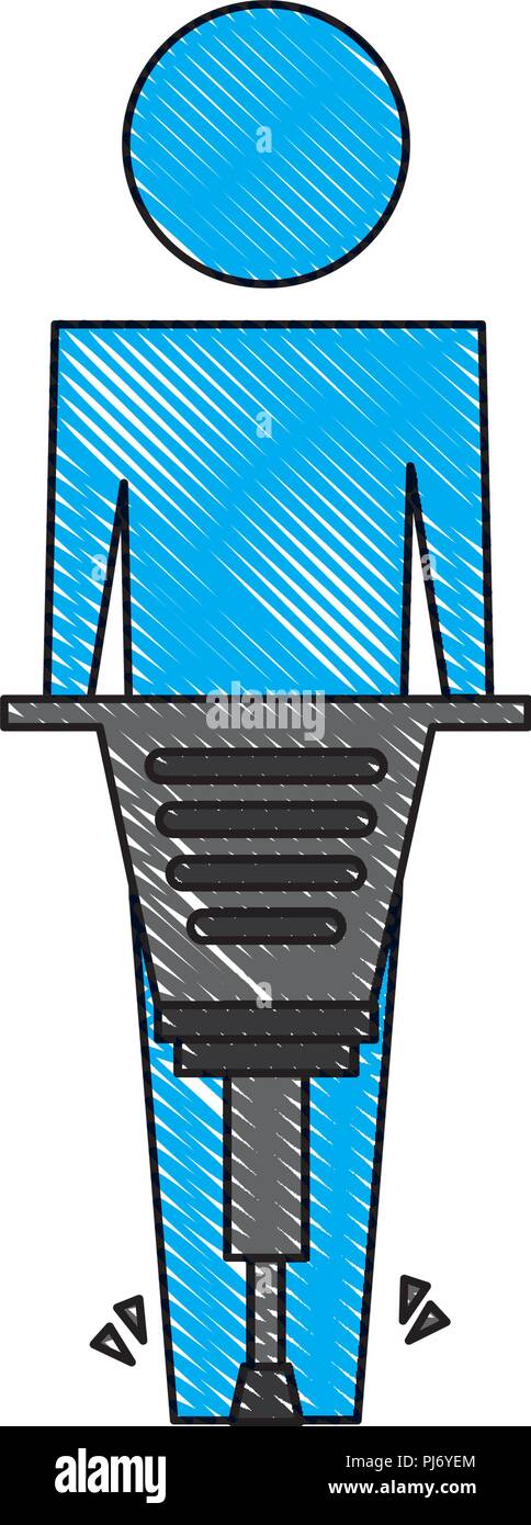 man pictogram working jackhammer equipment Stock Vector Image & Art - Alamy