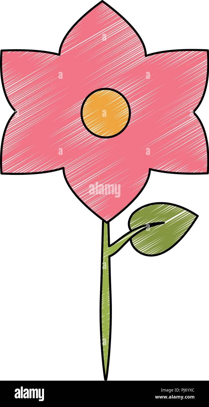 Beautiful flower isolated scribble Stock Vector Image & Art - Alamy