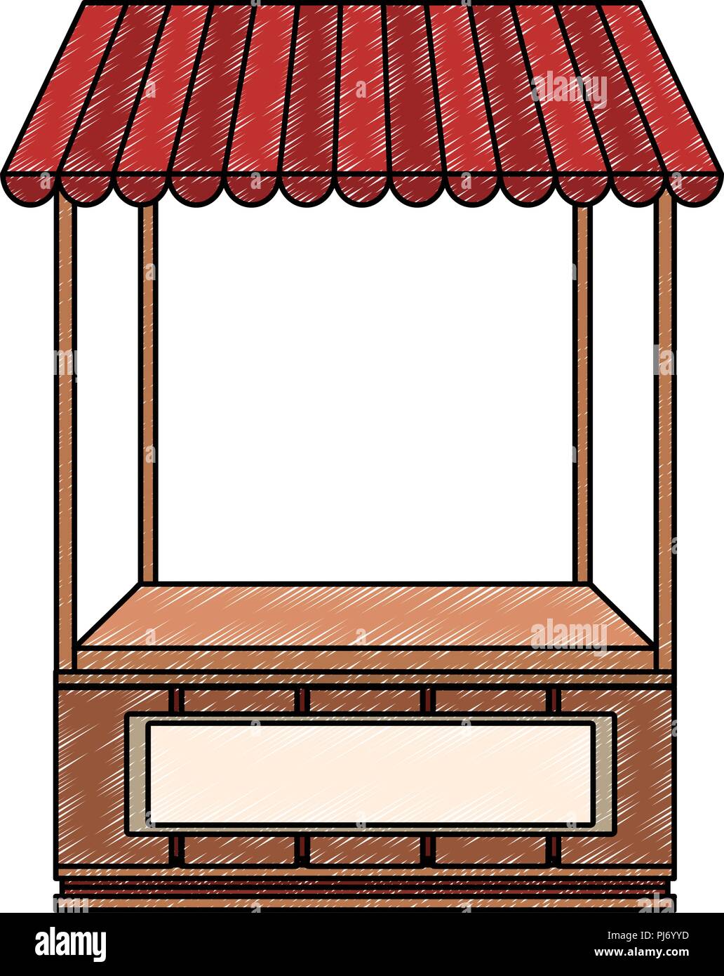 Wooden booth stand scribble Stock Vector Image & Art - Alamy