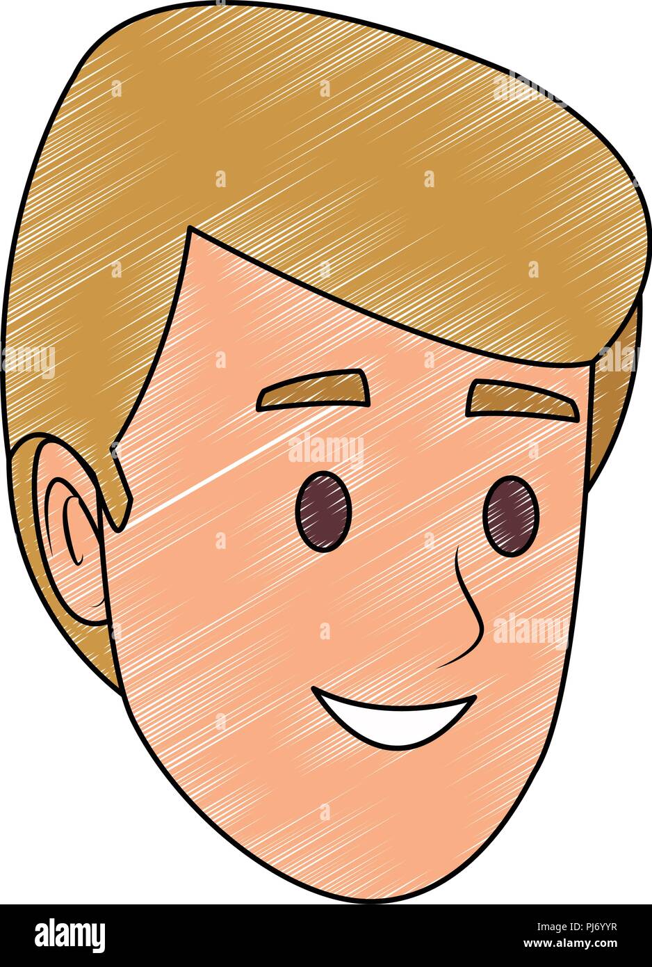 Young man face scribble Stock Vector Image & Art - Alamy