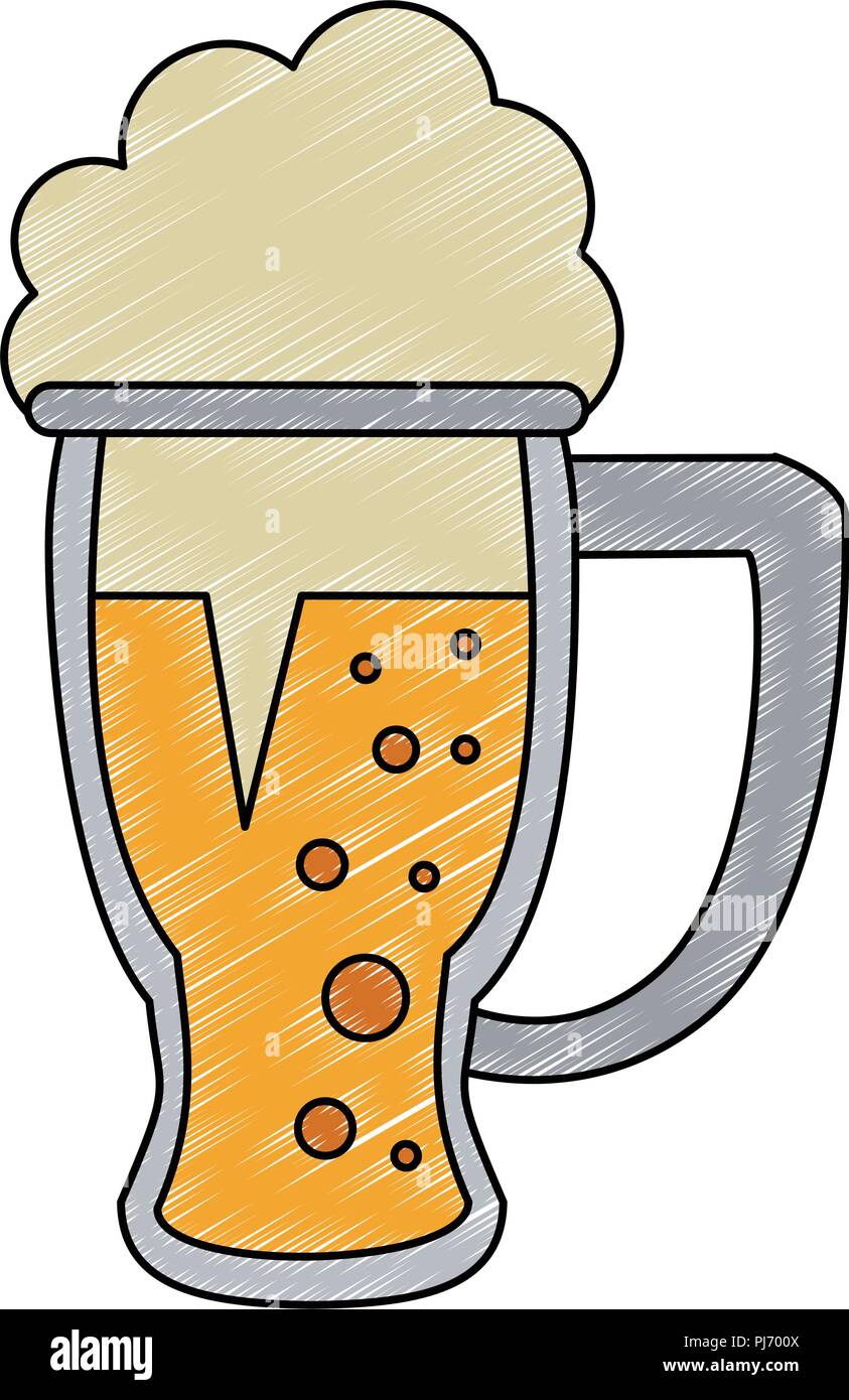 Cold glass beer scribble Stock Vector Image & Art - Alamy