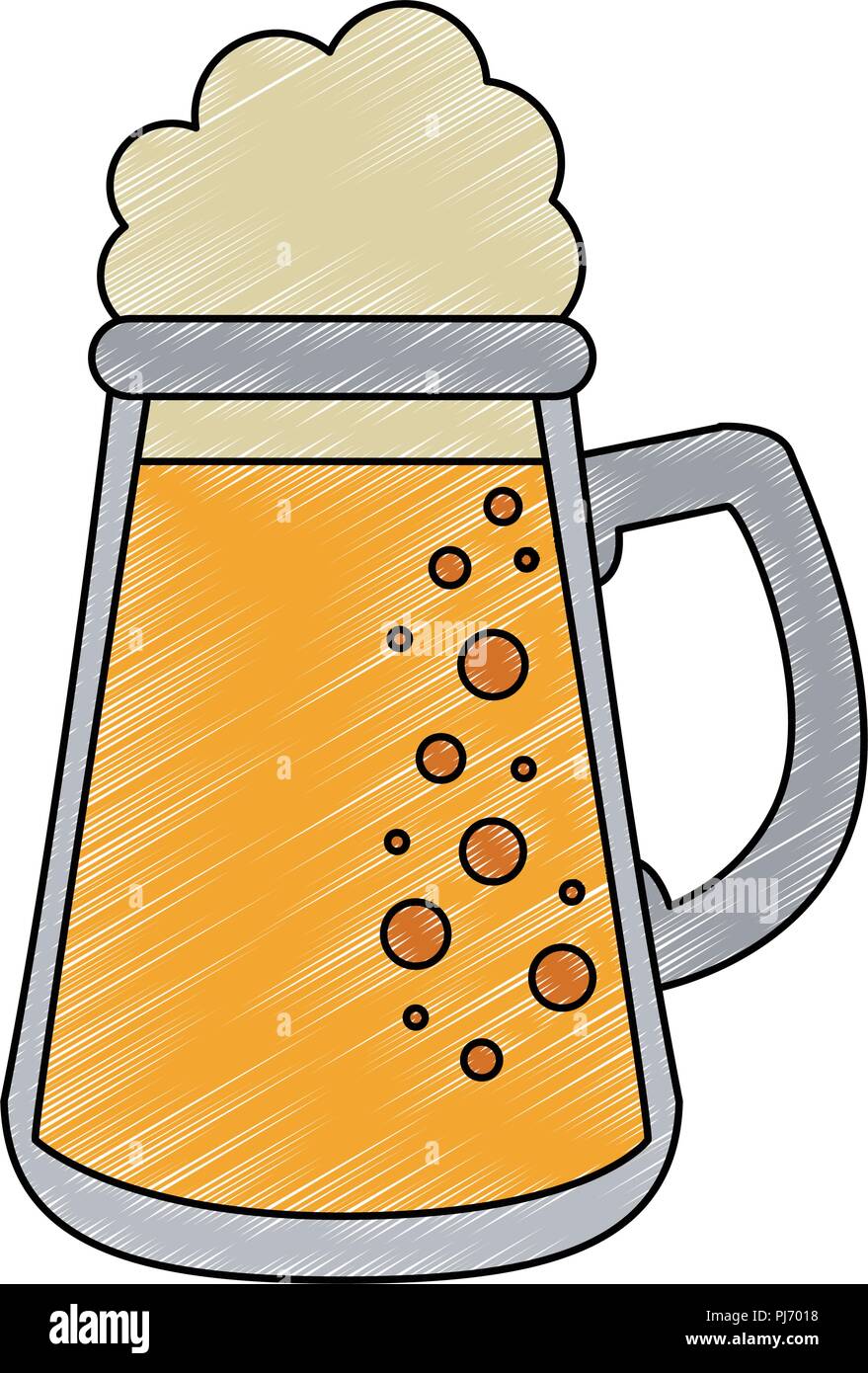 Cold glass beer scribble Stock Vector Image & Art - Alamy