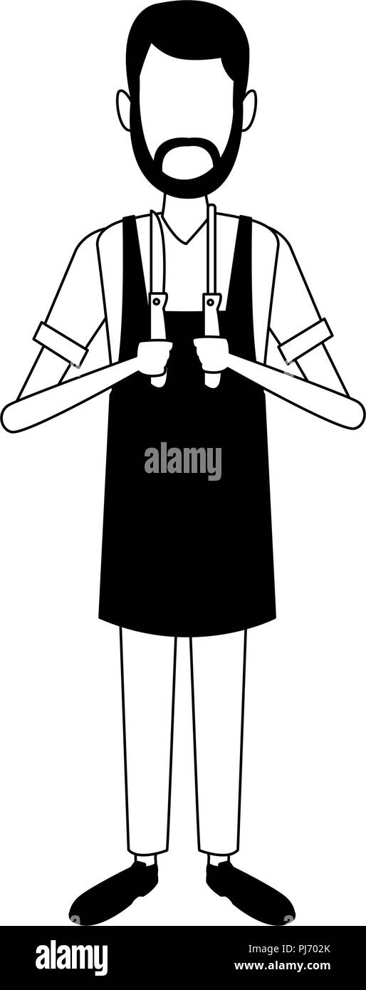 Portrait caucasian baker man Black and White Stock Photos & Images - Alamy