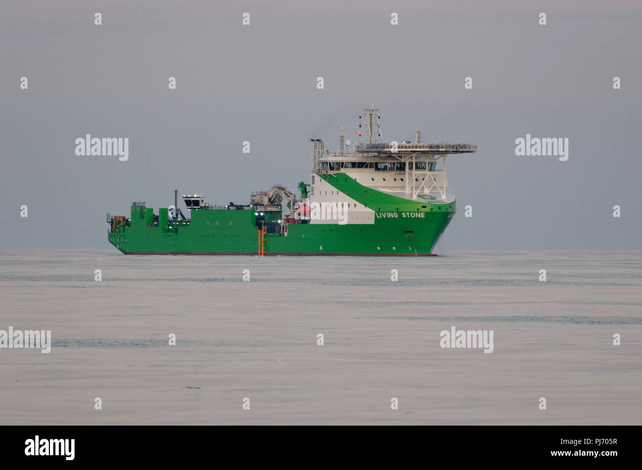The Living Stone vessel working on the Hornsea 1 offshore wind farm ...