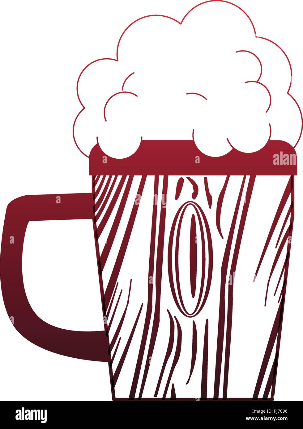 Beer wooden cup red lines Stock Vector Image & Art - Alamy