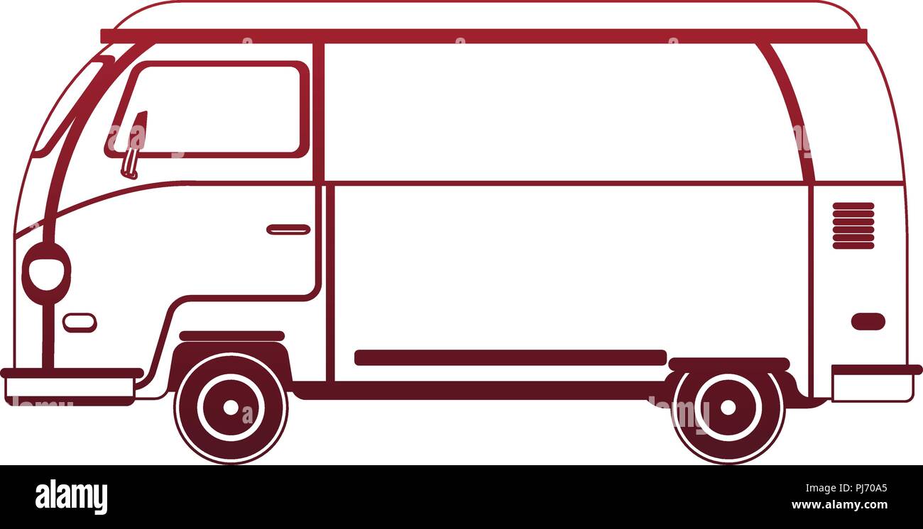 Old red van Stock Vector Images - Alamy