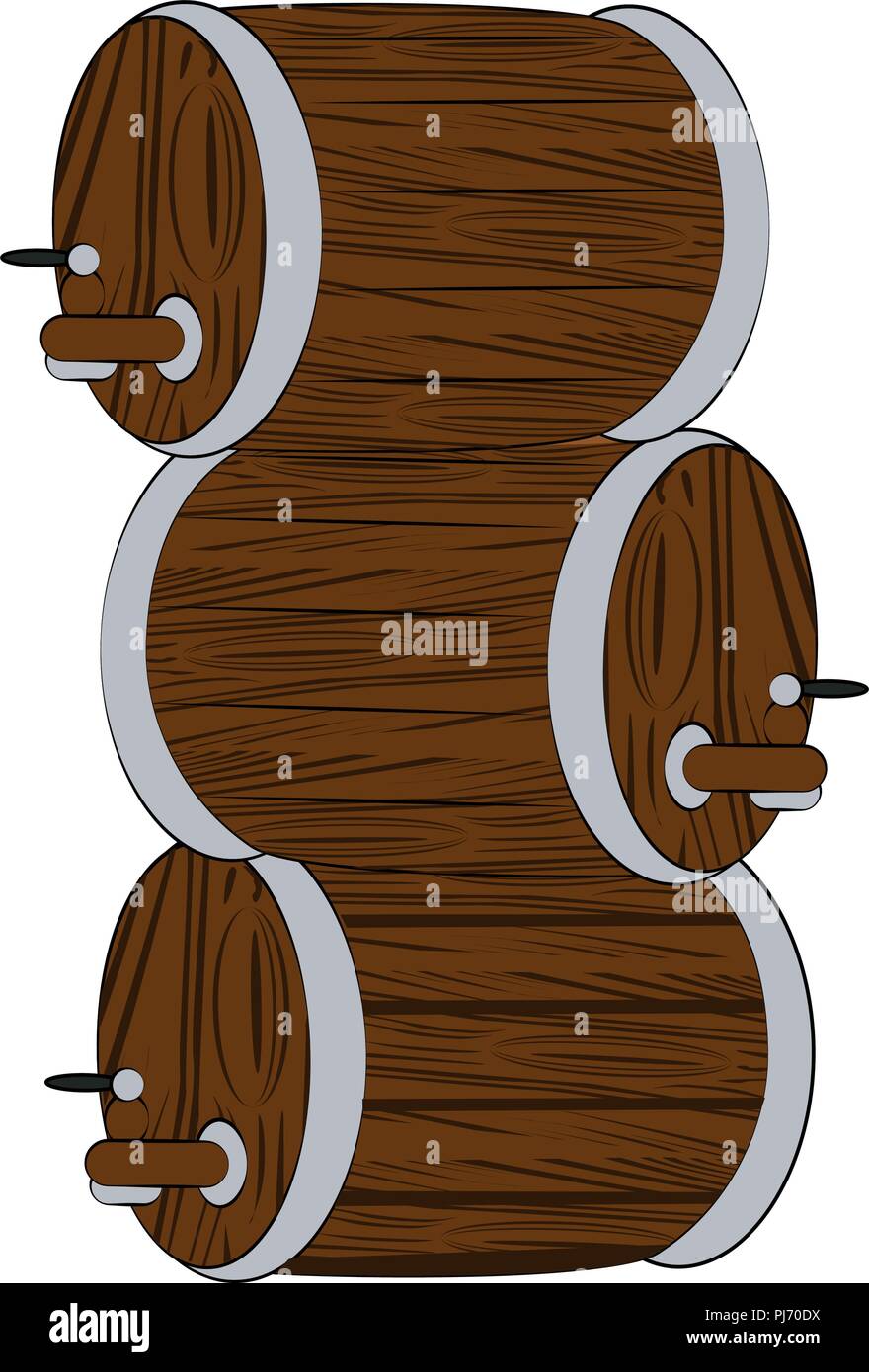 Barrels stacked Stock Vector Images - Alamy