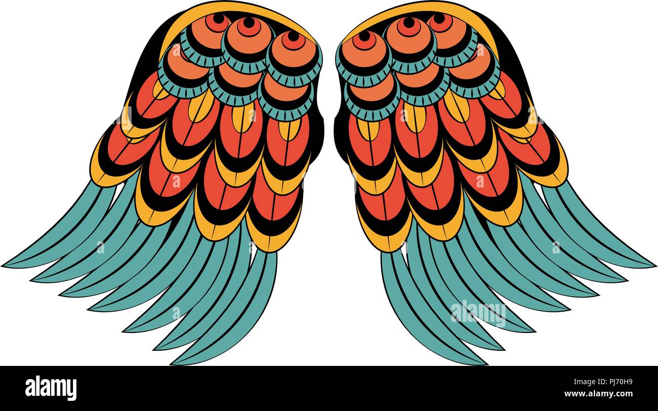 Bird wings isolated Stock Vector Image & Art - Alamy