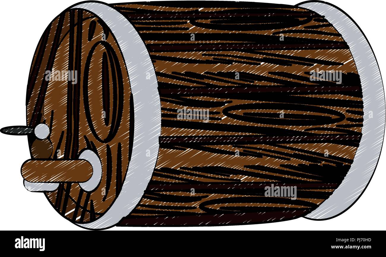 Wooden beer barrel scribble Stock Vector Image & Art - Alamy