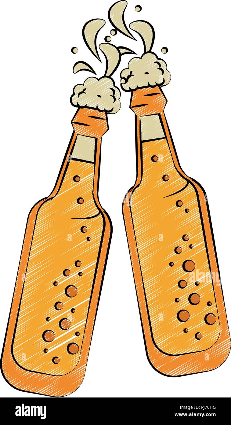 Beer bottles isolated scribble Stock Vector Image & Art - Alamy