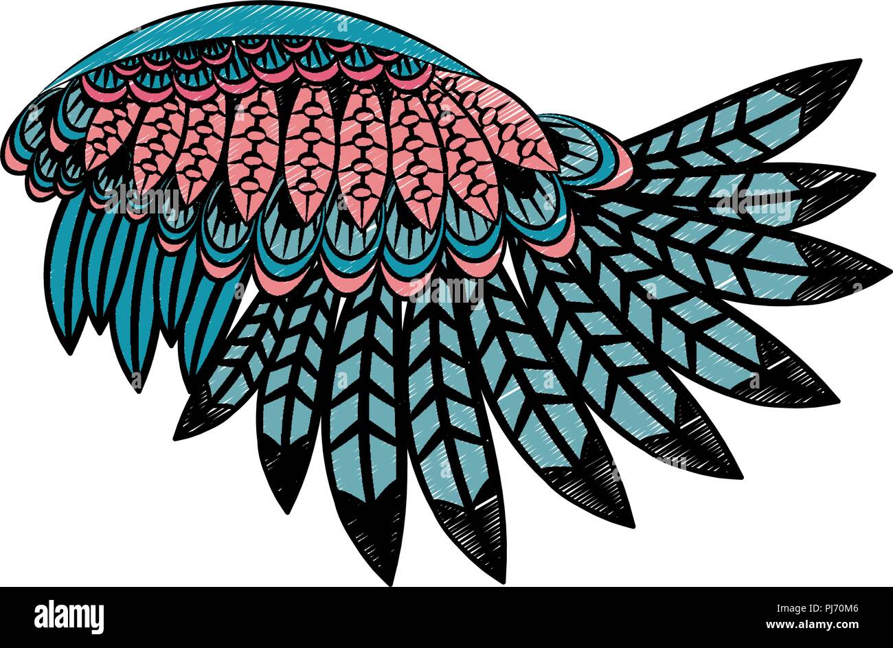 Bird wings isolated scribble Stock Vector Image & Art - Alamy