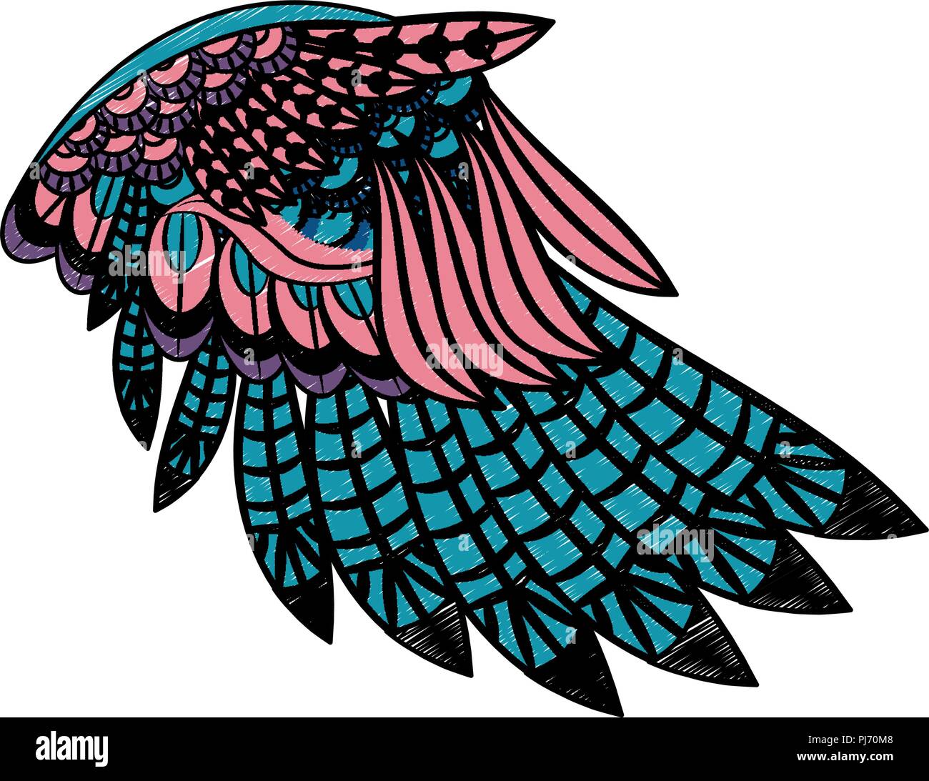 Bird wings isolated scribble Stock Vector Image & Art - Alamy
